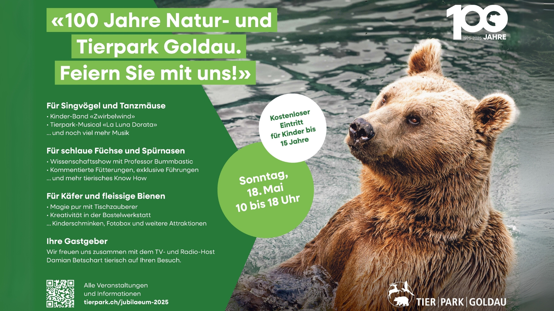 Jubiläumsfest: Wir feiern 100 Jahre! | Natur- und Tierpark Goldau